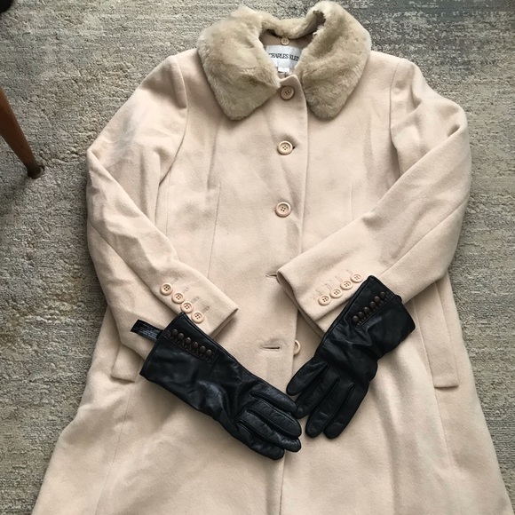 Charles Klein | Jackets & Coats | Chales Klein Faux Fur Colar Peacoat ...